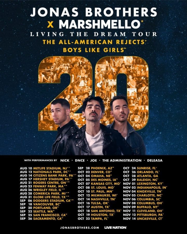 Jonas Brothers 20th Anniversary Tour Coming to Los Angeles — Presale ...