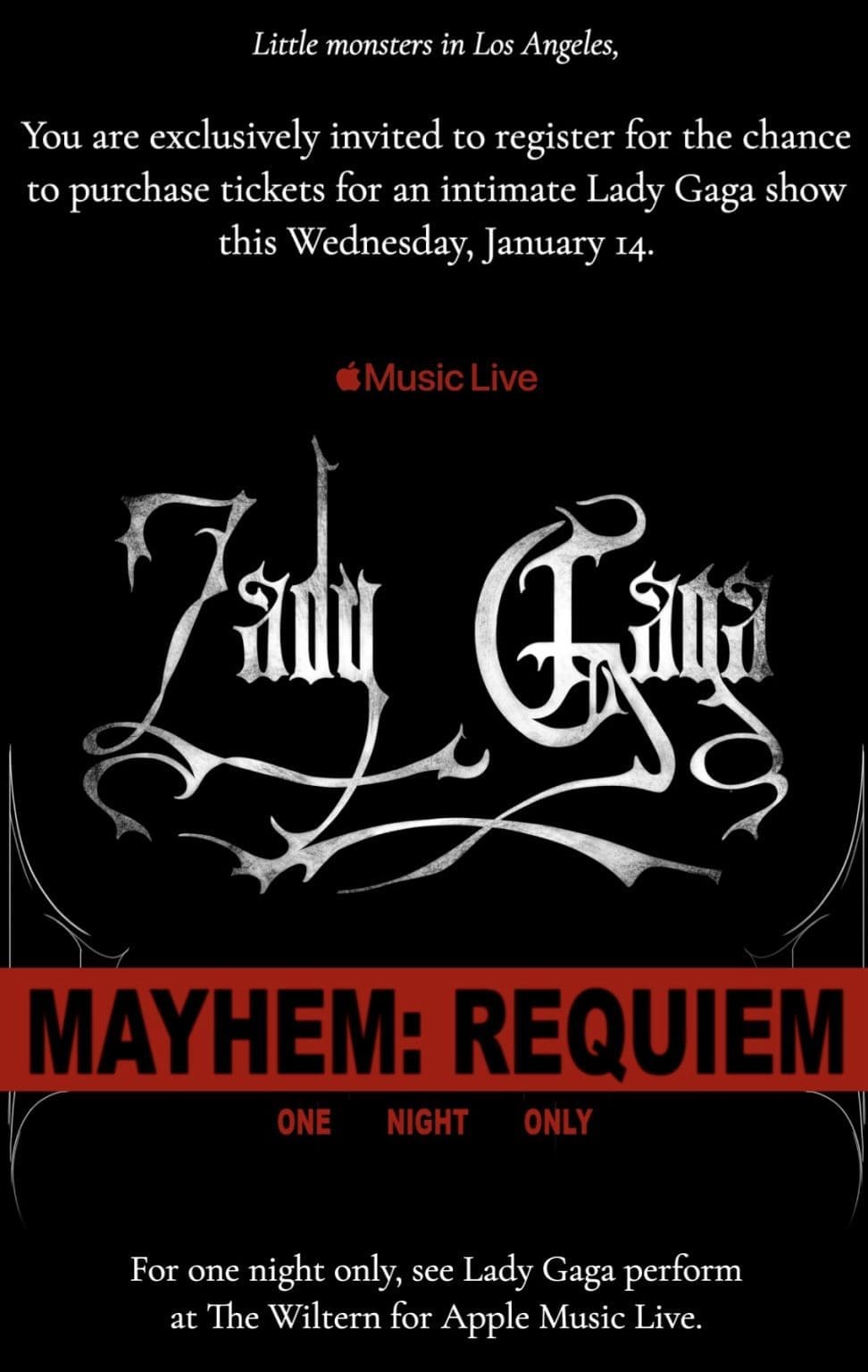 Lady Gaga Announces Surprise Show at the Wiltern in Los Angeles — No ...